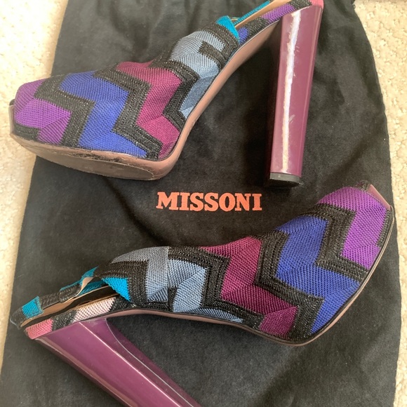 Missoni | Shoes | Missoni Womens Slingback Striped Knit Pumps 39 | Poshmark